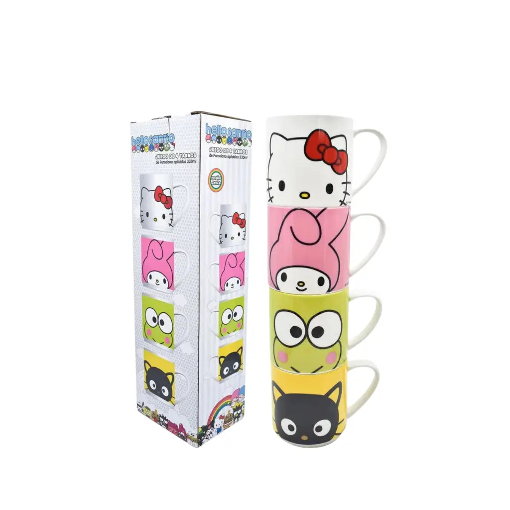 Juego de 4 Tarros Apilables de Hello Kitty Sanrio - SOTOMONTE
